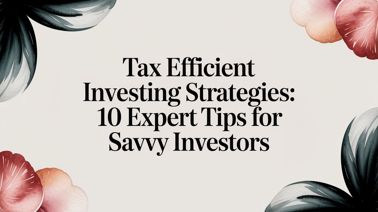 Tax Efficient Investing Strategies: 10 Expert Tips for Savvy Investors